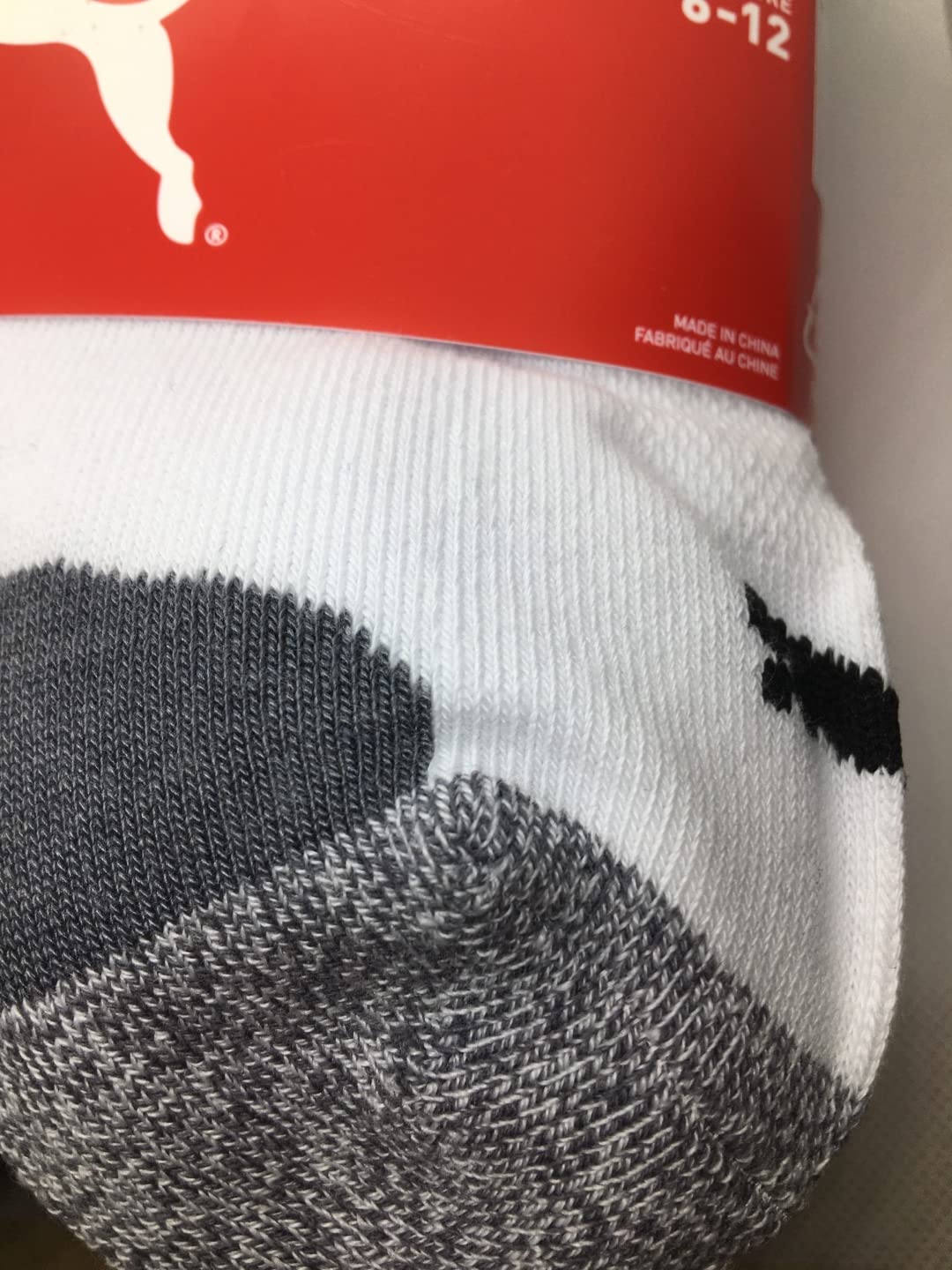 PUMA Mens No Show Low Cut Moisture Control Sport Socks (Shoe Size 7-11) - White - 12 Pack