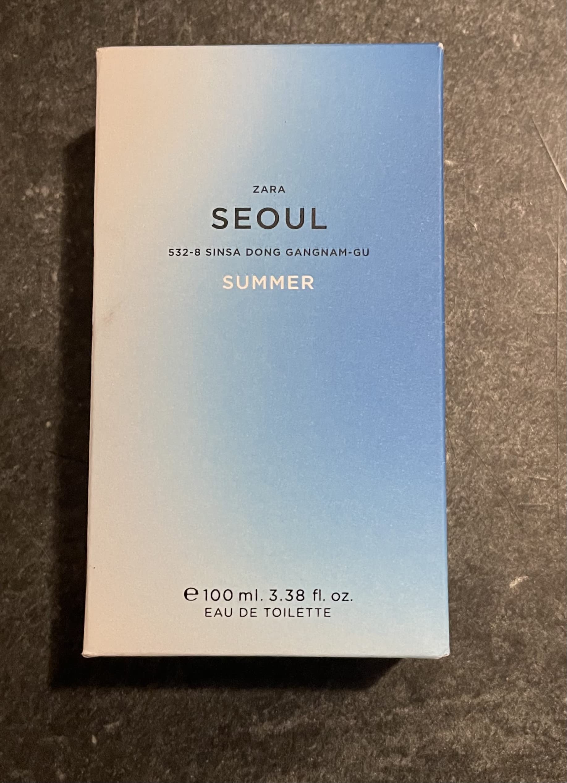 Zara SEOUL 532-8 SINSA DONG GANGNAM-GU SUMMER EDT 100 ML (3.38 FL. OZ)