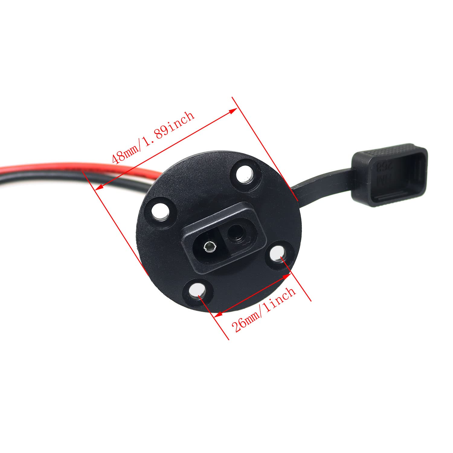 RLECS Solar Weatherproof SAE Socket Sidewall Port 12AWG SAE Cable Connector 30cm