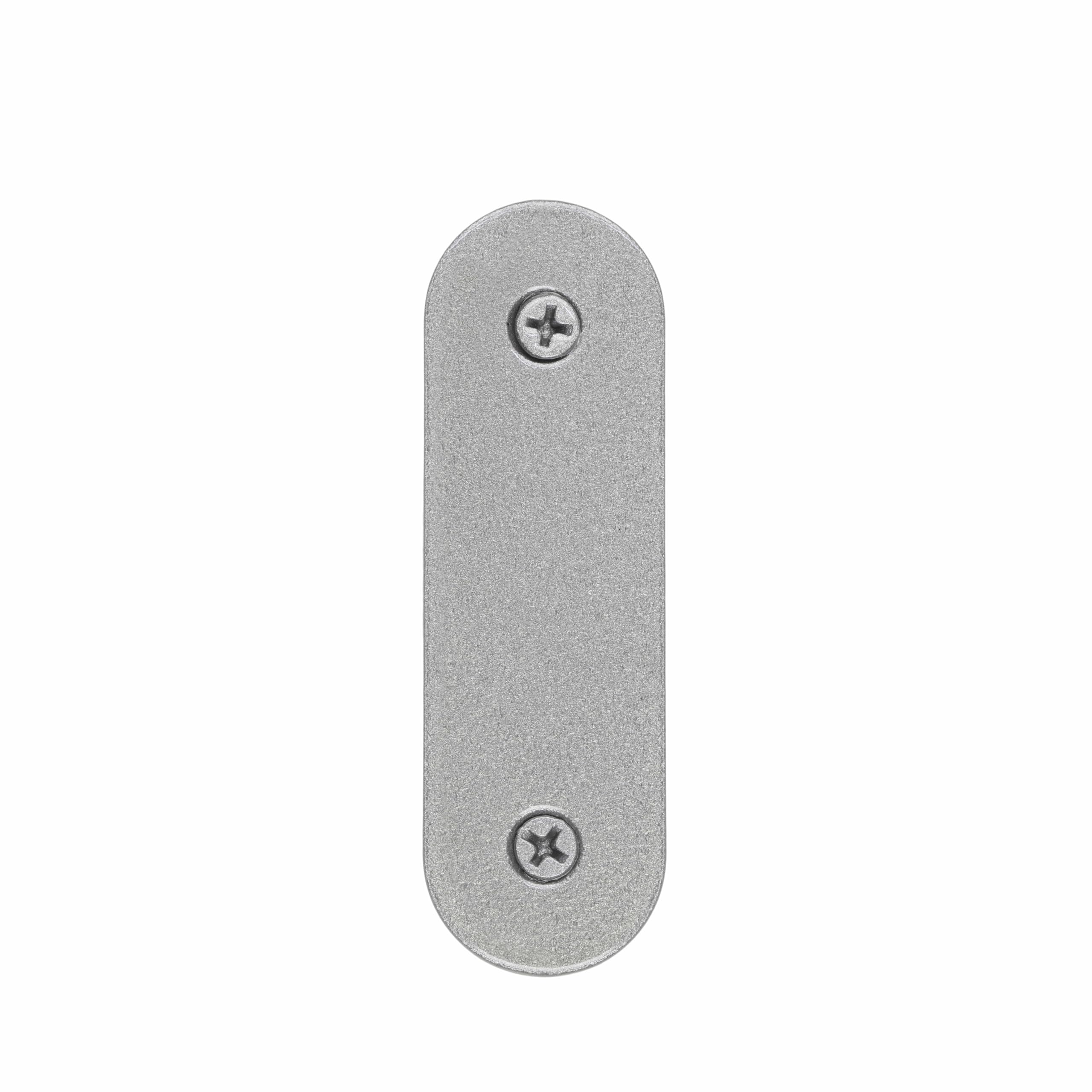Metal Doorbell Cover Plate - Doorbell Blanking Plate - No Patching Holes - Cover Up Old Doorbell Wires - Made in USA (Silver)