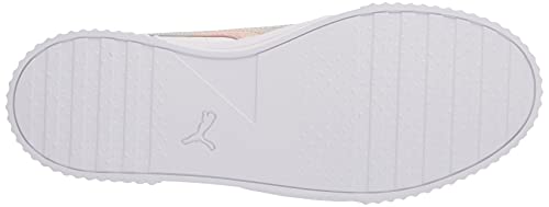 Puma Women's Carina Sneaker, L Prismatic White-Silver, 8