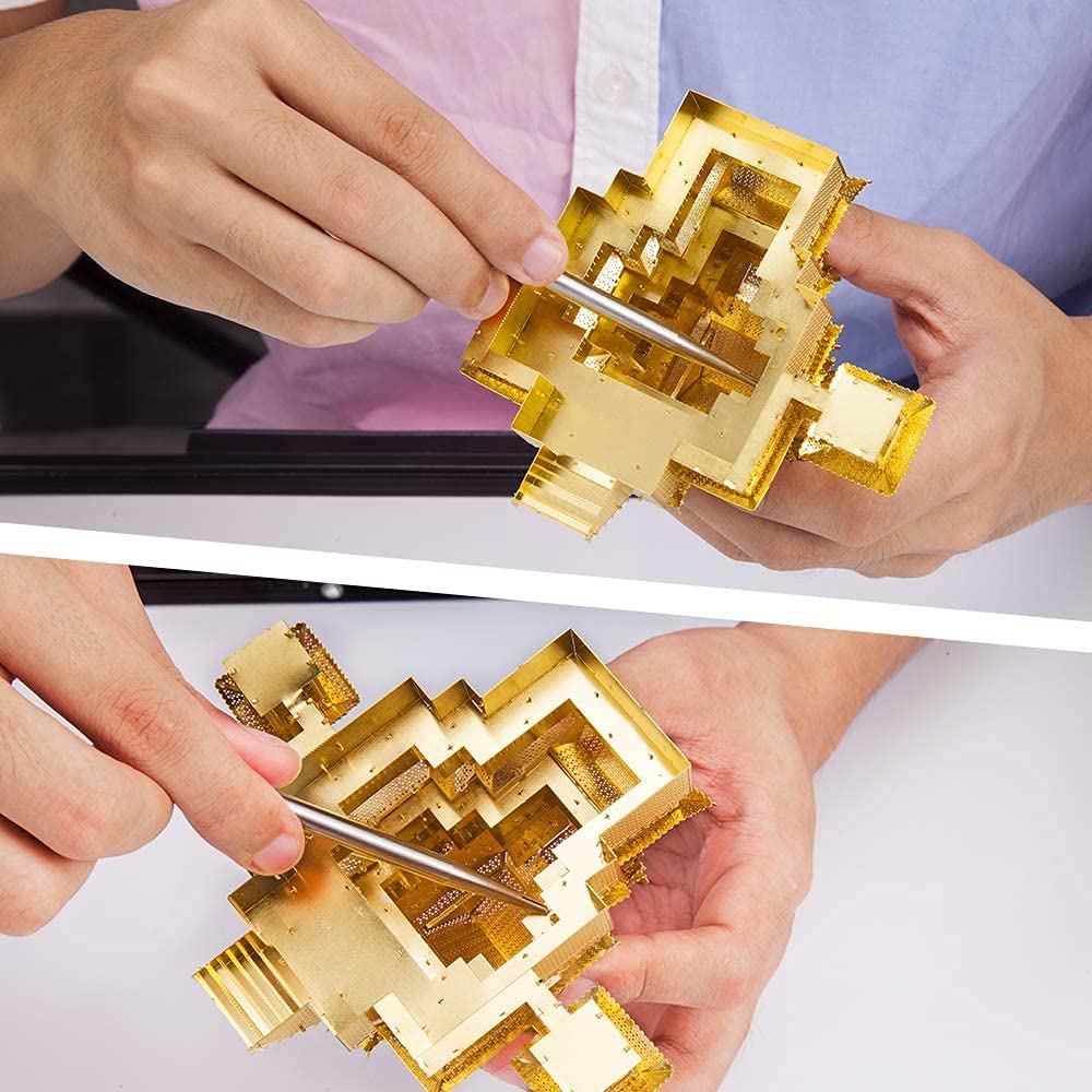 Metal Models Kits 6Pcs DIY 3D Metal Model Tool Sets Olele Professional Jigsaw Puzzles Metal Model Kits Multi-Function Assembling Bending Assist Tools Perfect for 3D Metal Puzzle Earth Model Tools