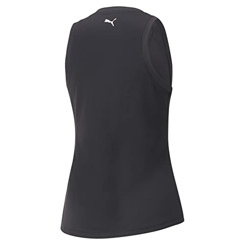 PUMA Women's Fit Logo Tank, Black, Black