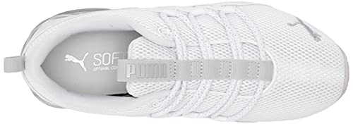 PUMA Women's RIAZE PROWL MOD SWIRL Sneaker, Puma White-Puma Silver, 8