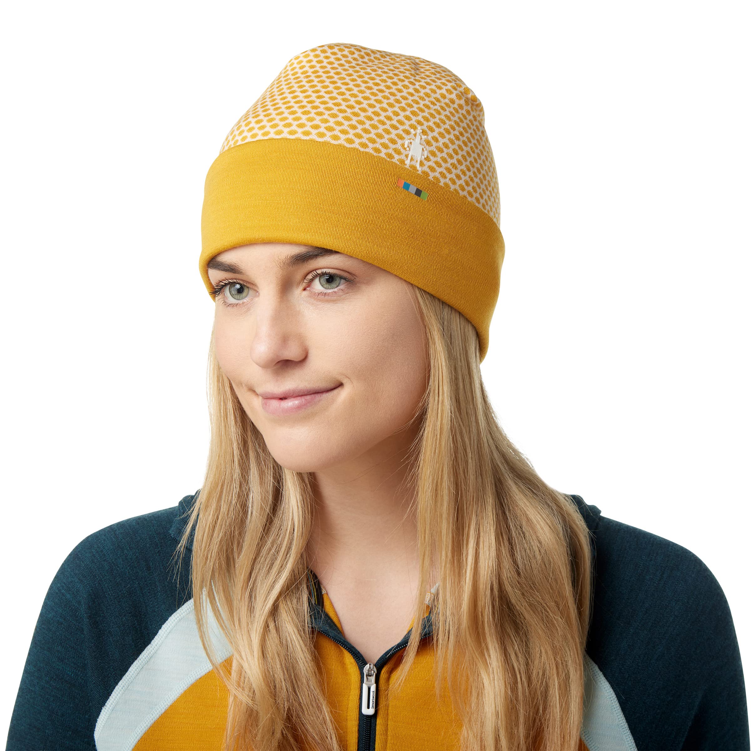 Smartwool Thermal Merino Reversible Pattern Cuffed Merino Wool Beanie for Men and Women, Black Mountain Scape, One Size