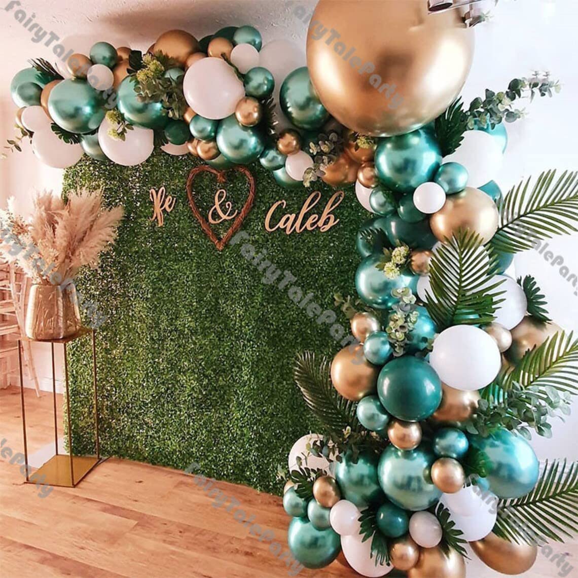 Metallic Chrom Green Party Balloons 50 PCS 5 Inches Latex Balloons for Birthday arty (Green)
