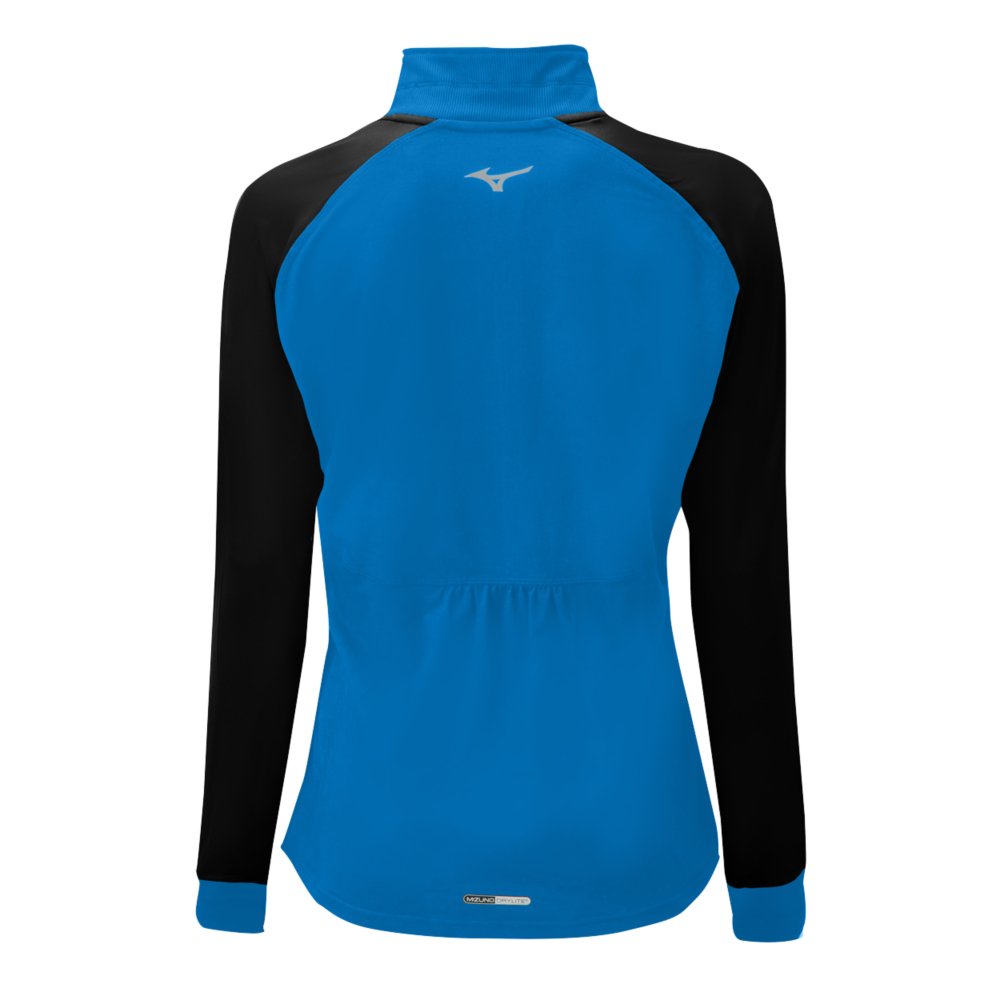 Mizuno Elite 9 Prime 1/2 Zip Jacket, Diva Blue/Black, Large