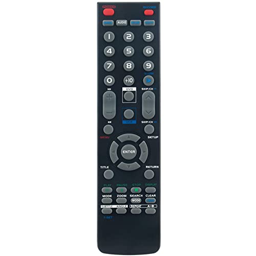 NA270 Replace Remote fit for Emerson Sylvania Symphonic Durabrand Audiovox DVD VCR Combo EWD2203M EWD2202 EWD2003 EWD2203 CEDV800D DVC800C CDVC800D SSD803 SSD800 CWF803 WF802 SD7S3 DCD2203 AXWD2002