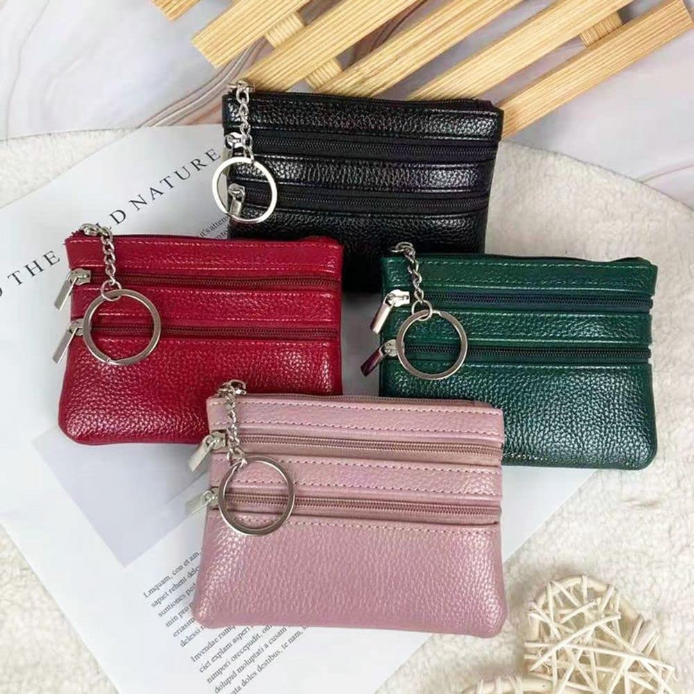 Women Small Wallet Change Purses, Multilayer Card Holder Small Purse Wallets Children's Pocket Wallets Key Holder(red)