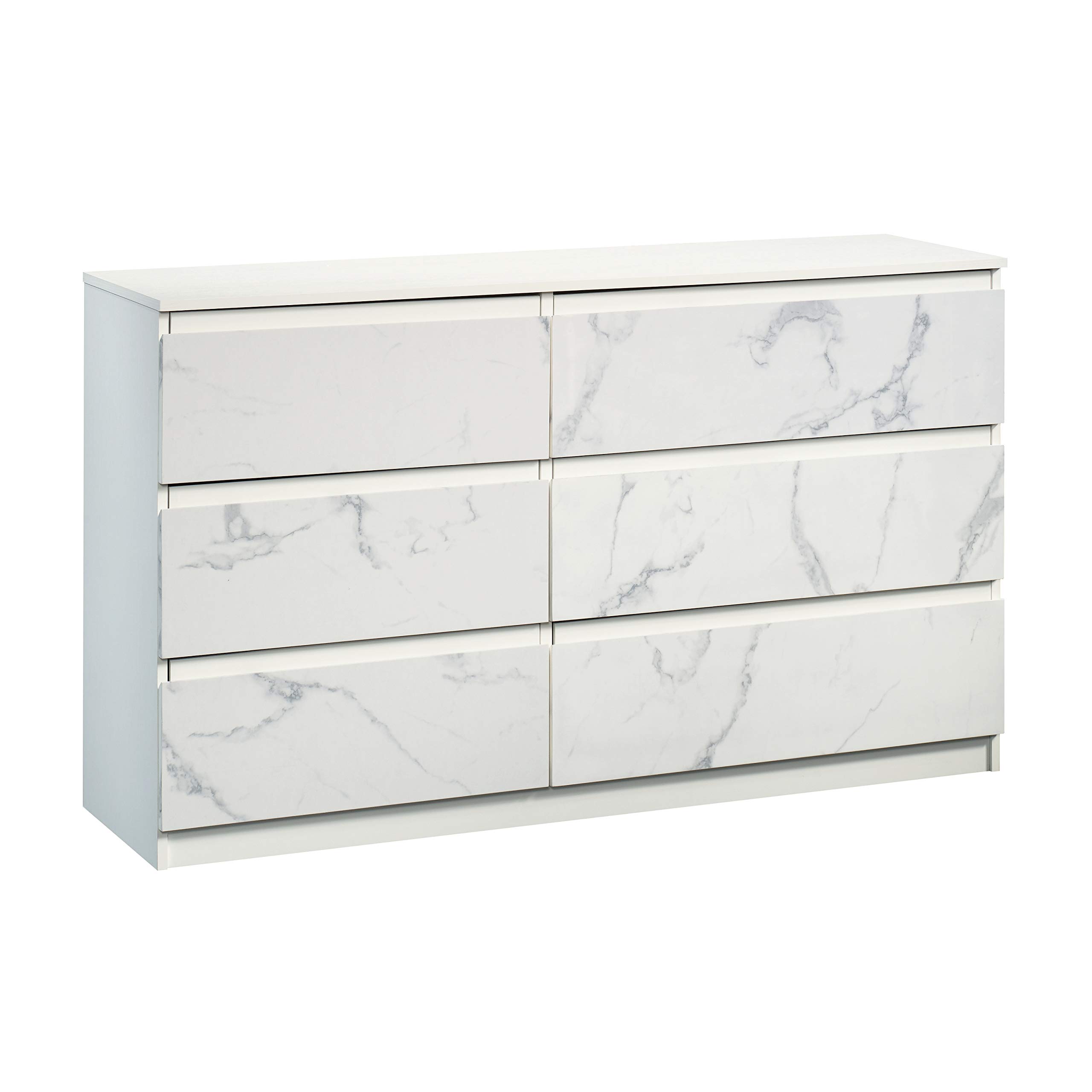 Sauder Hudson Court Double Dresser, L: 55.16" x W: 16.18" x H: 33.11", Pearl Oak