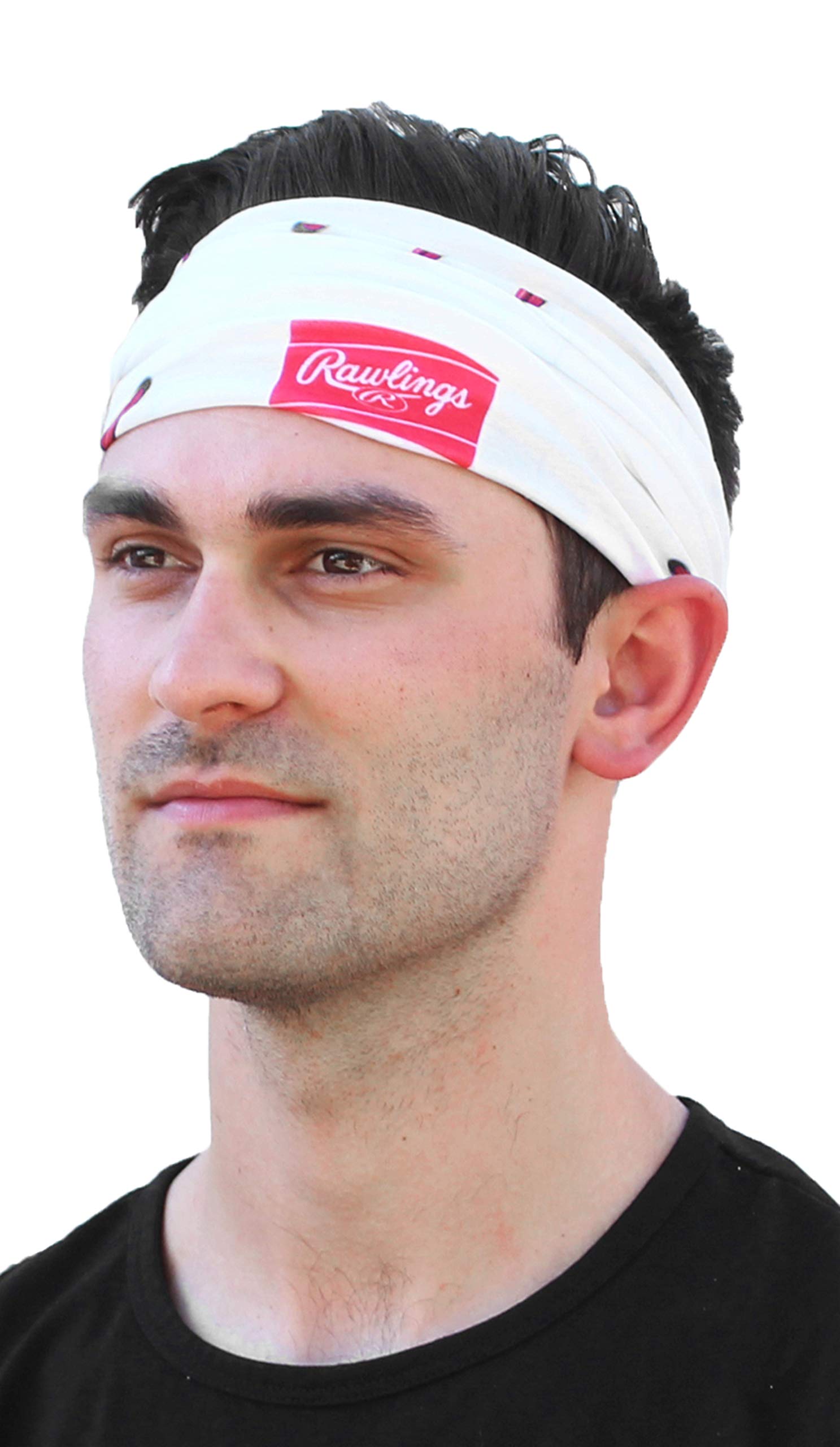 Rawlings Multi-Functional Face, Neck and Head Gaiter - White Baseball Stitched