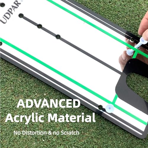 UDPARSCO Golf Putting Alignment Mirror, Portable Golf Training Aid, Putting Golf Training Equipment, Putting Trainer, Size 12 x 6 Inches