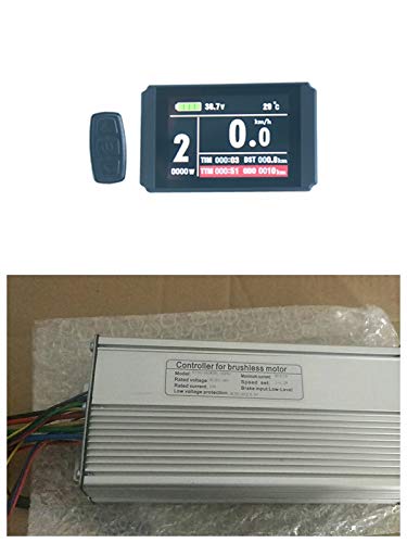 NBPOWER 36V/48V 1000W 26A Brushless DC Motor Controller Ebike Controller +KT-LCD8H Color Display One Set，Used for 1000W Ebike Kit.