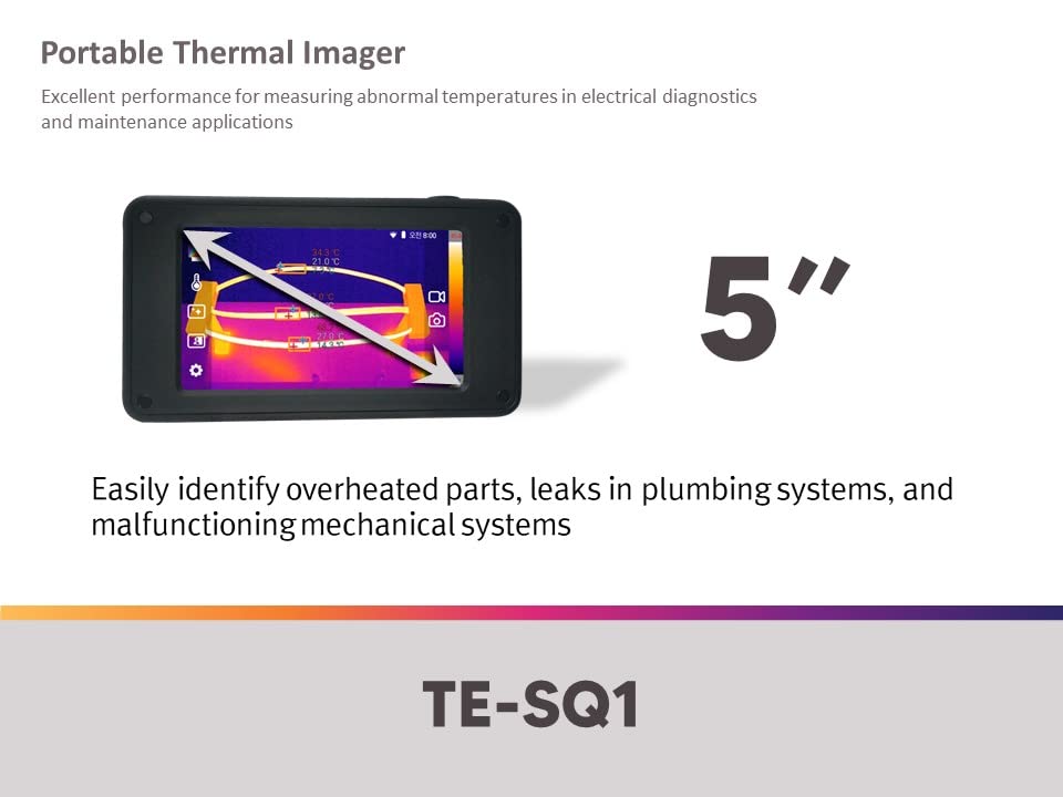 Thermal Expert TE-SQ1, i3system Thermal Imaging Camera, 384x288 IR Resolution, 5" Touch Screen, Designed and Manufactured in Korea, Excellent Performance for Measuring Abnormal temperatures