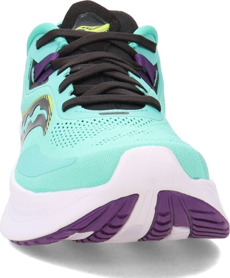 Saucony Women's Guide 15 Road Running Shoe, Cool Mint/Acid, 9.5 Wide