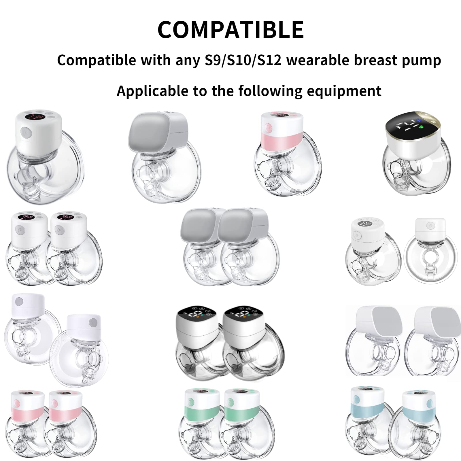 Wearable Breast Pump Accessories Milk Collector Cup,Compatible with TSRETE S12/S9,Kmaier S12 Wearable Breast Pump,Overall Collector Cup 24MM