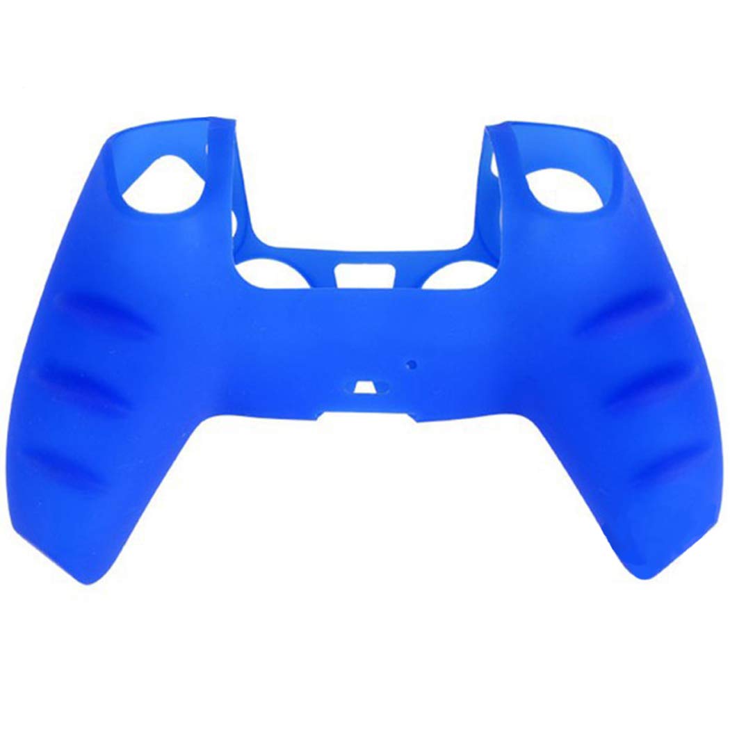 PS5 Anti-Slip Silicone Case Cover for Playstation 5 DualSense Wireless Controller with 4 Thumb Grip Caps (Blue)
