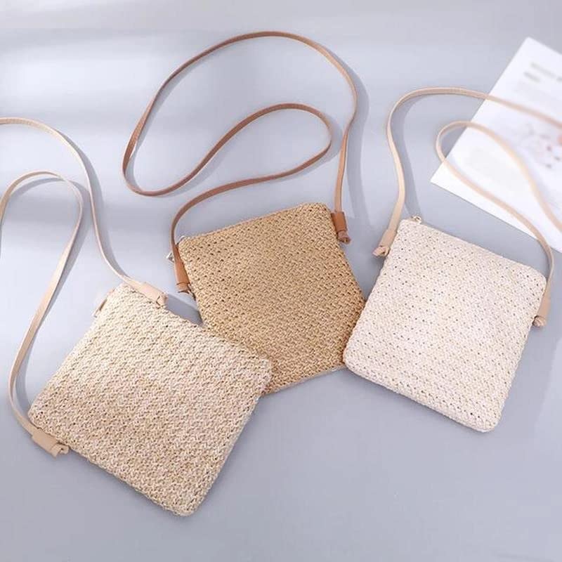 TJLSS Women's Plait Small Square Bags Shoulder Slanted Across Bag Handbag Coin Purses Summer Casual (Color : E, Size : 1)