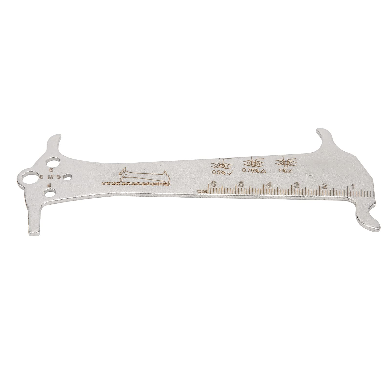 Vakitar 3 in 1 Mountain Bike Chain Measuring Ruler Road Bike Chain Wear Measuring Tool