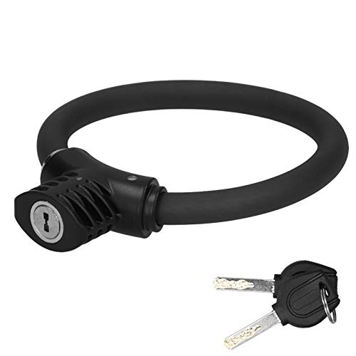 Vakitar Mini Lock AntiTheft Bike Cable Lock Reflective Zinc Alloy (Frosted Black)