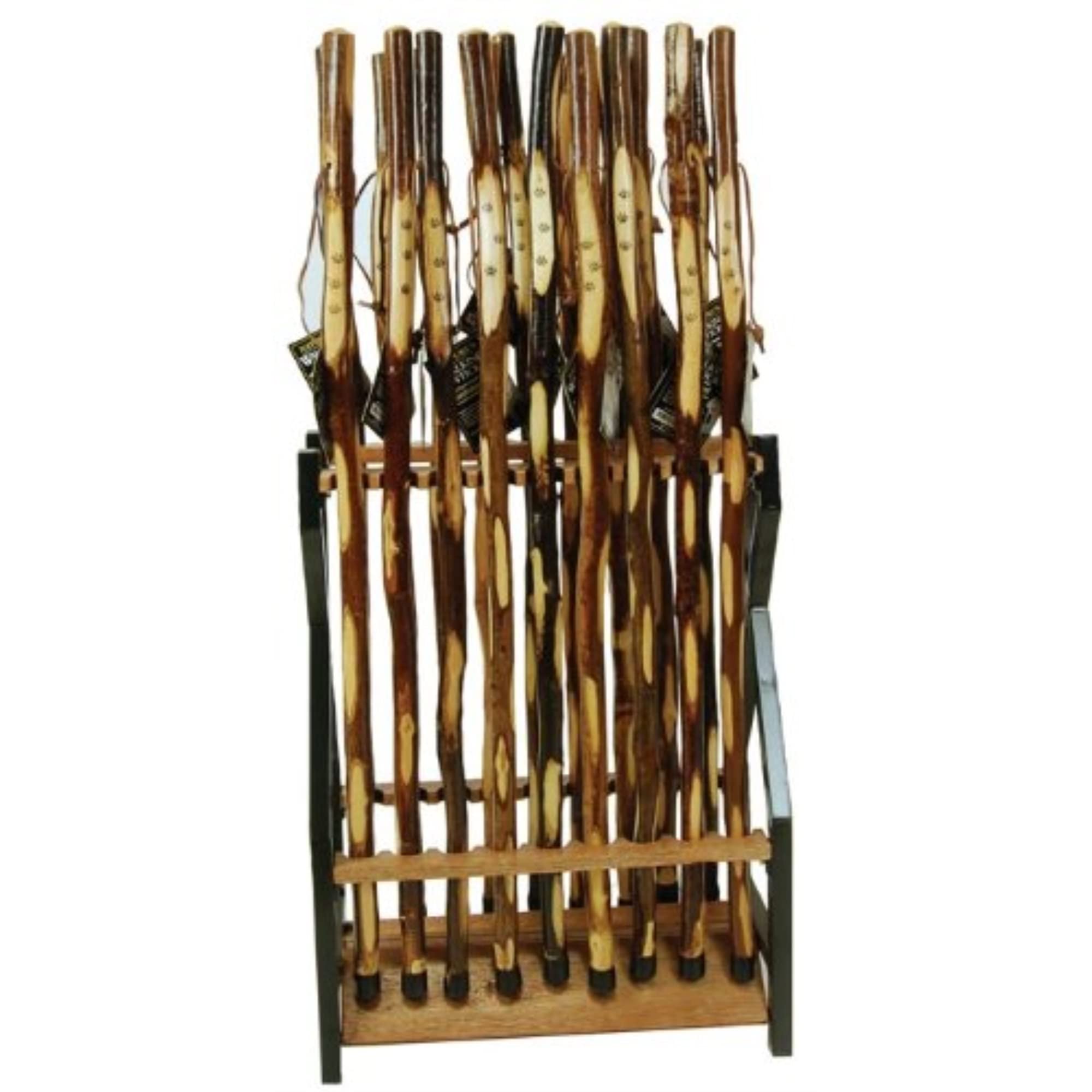 Natural Hardwood Hiking Stick for Children (Paw Prints & Strap), 36-inch (1-pc)