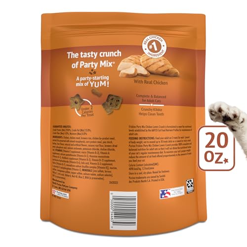 Purina Friskies Cat Treats, Party Mix Chicken Lovers Crunch - 20 Ounce (Pack of 1)