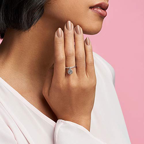 Pandora Dangling Family Tree Ring - Sterling Silver Ring for Women - Layering or Stackable Ring - Intricately Hand-Finished Ring - Gift for Her - Sterling Silver with Clear Cubic Zirconia - Size 5