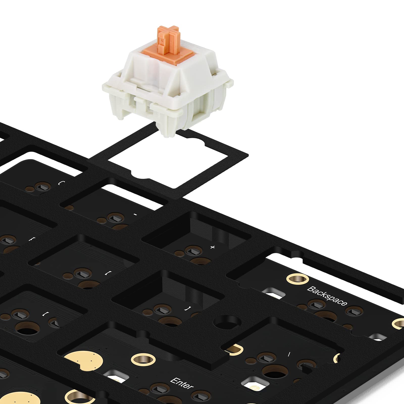 RunJRX Poron Keyboard Positioning Board Pads 0.5mm thick,Customized Keyboard Positioning Board Poron Dampener with Tweezers for installation