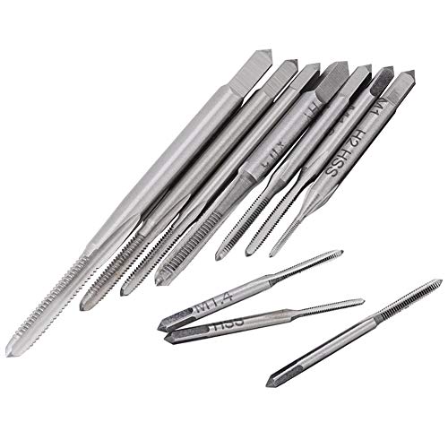 Yakamoz 10pcs Micro Taps Bits Mini Machine Screw Drill Tap Set Metric Thread Screws Plug Bit Small Tapping Bits Tool
