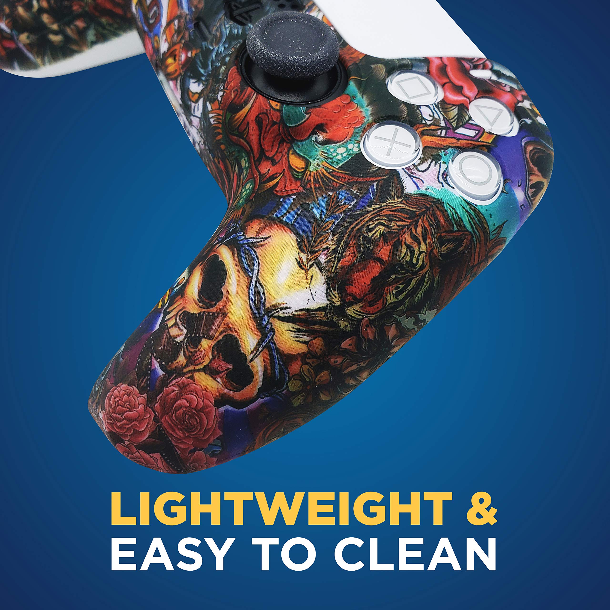 PS5 Silicone Gel Grip Controller Cover Skin Protector (ps5 Skull) Compatible for Sony PlayStation 5, Compatible for PlayStation 5 Accessories, Wireless Controller Protector Covers, PS5 Skin
