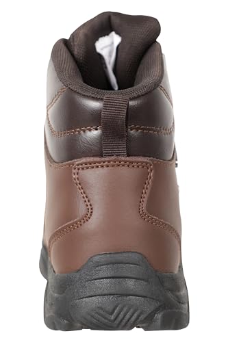 Mountain Warehouse Canyon Kids Leather Waterproof Hiking Boots Brown Kids Shoe Size 6 US