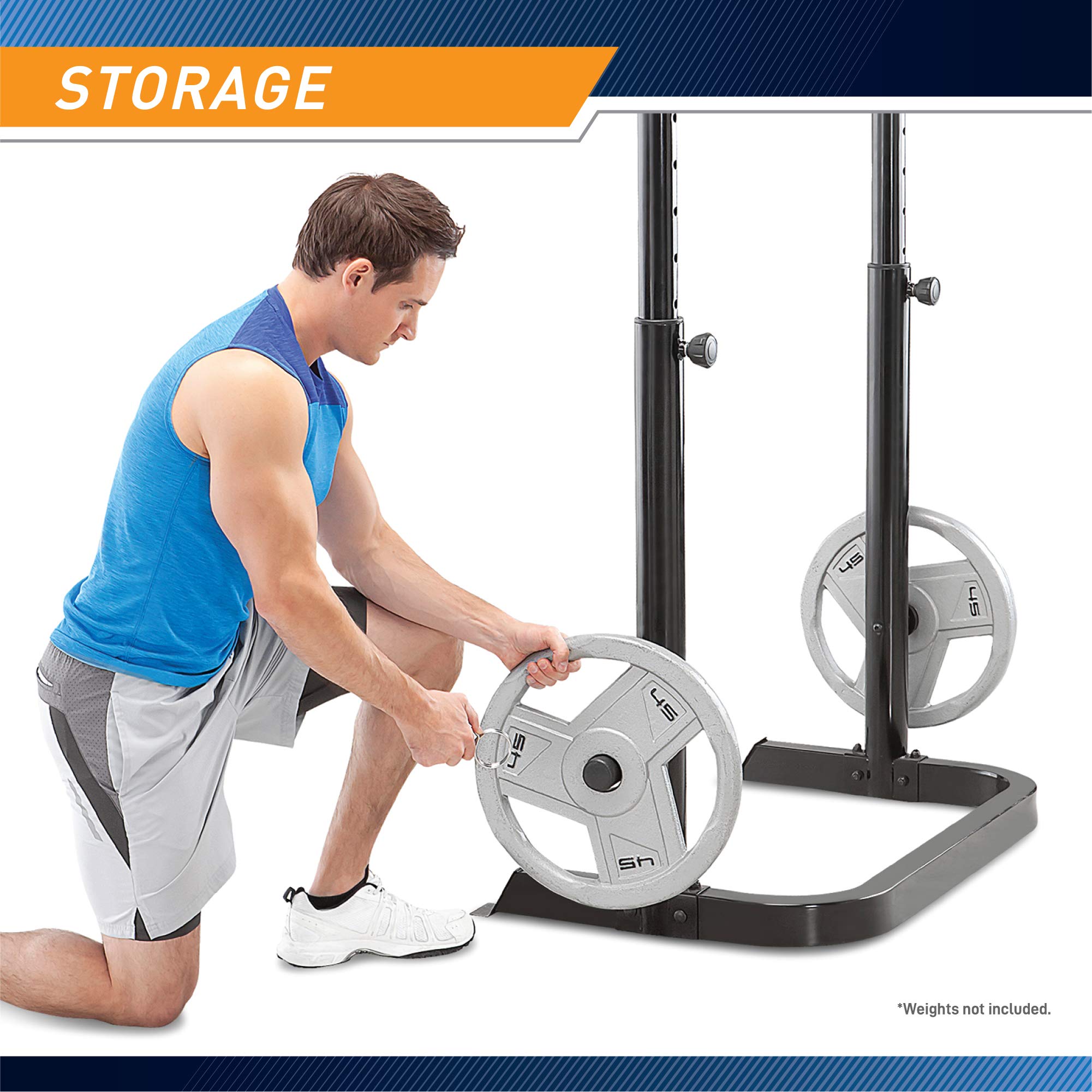 Marcy Adjustable Olympic Weight Bench with Leg Developer and Squat Rack MD-879 black 8.25 x 22.25 x 51.25"