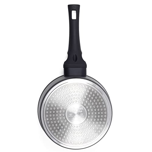 Russell Hobbs RH02131EU7 Saucepan Set, 3 Piece Non-Stick Induction Pans with Lids, 16/18/20cm, Tall Body for Larger Capacity Batch Cooking, Use Little or No Oil, Crystaltech Graphite Collection
