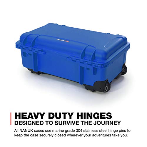 Nanuk 935 Waterproof Professional Gun Case with Foam Insert for 6UP w/Wheels - Blue
