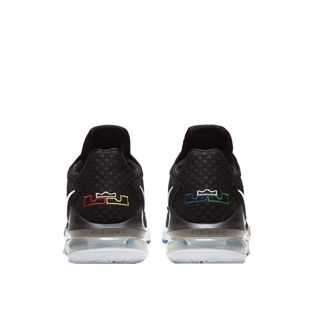 Nike Men's Lebron XVII Low Black/White-Multi-Color (CD5007 002) - 8.5