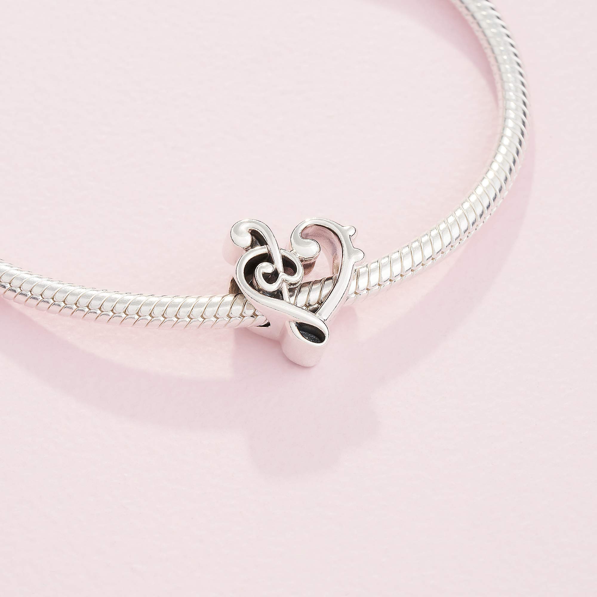 Pandora Jewelry Heart Treble Clef Sterling Silver Charm