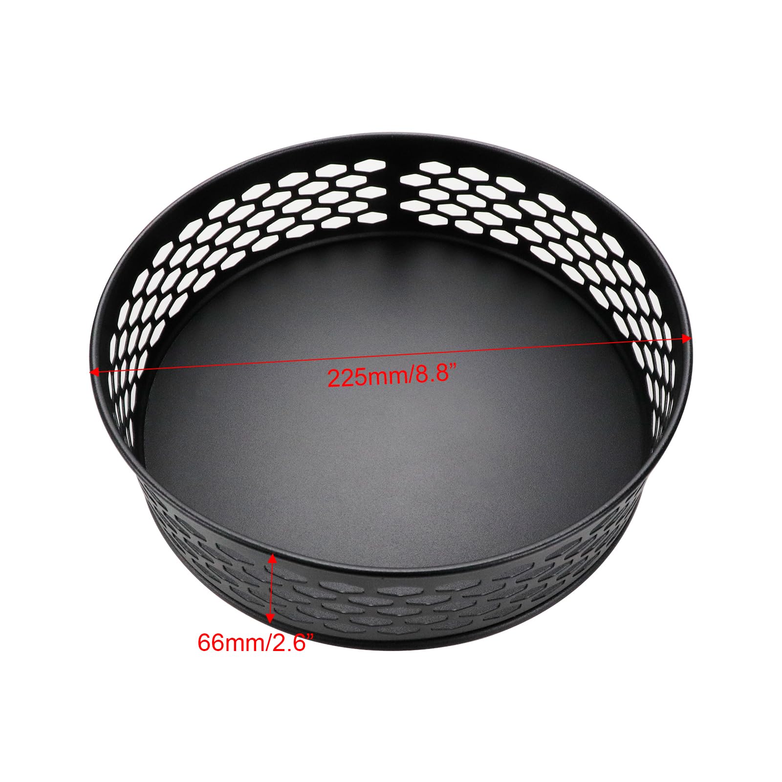 Semetall 9" Round Rotating Tray with Anti Slip Pads for Kitchen Counter,Bedroom,Living Room,Black