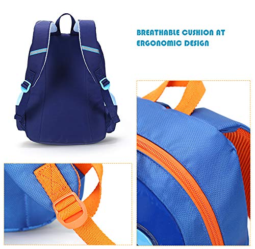 Russel Molly Personalized 3D-cartoon Bus Kids Preschool Backpack - Kindergarten Backpack for Boys, Small Bookbag for Toddlers (Ages 3-6)
