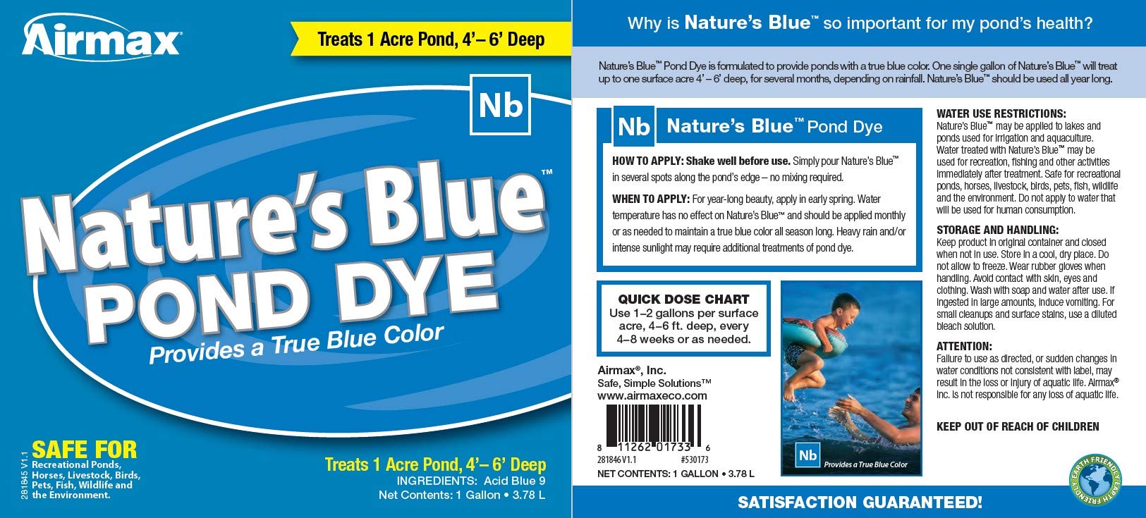 Nature's Blue Pond Dye Regular Strength