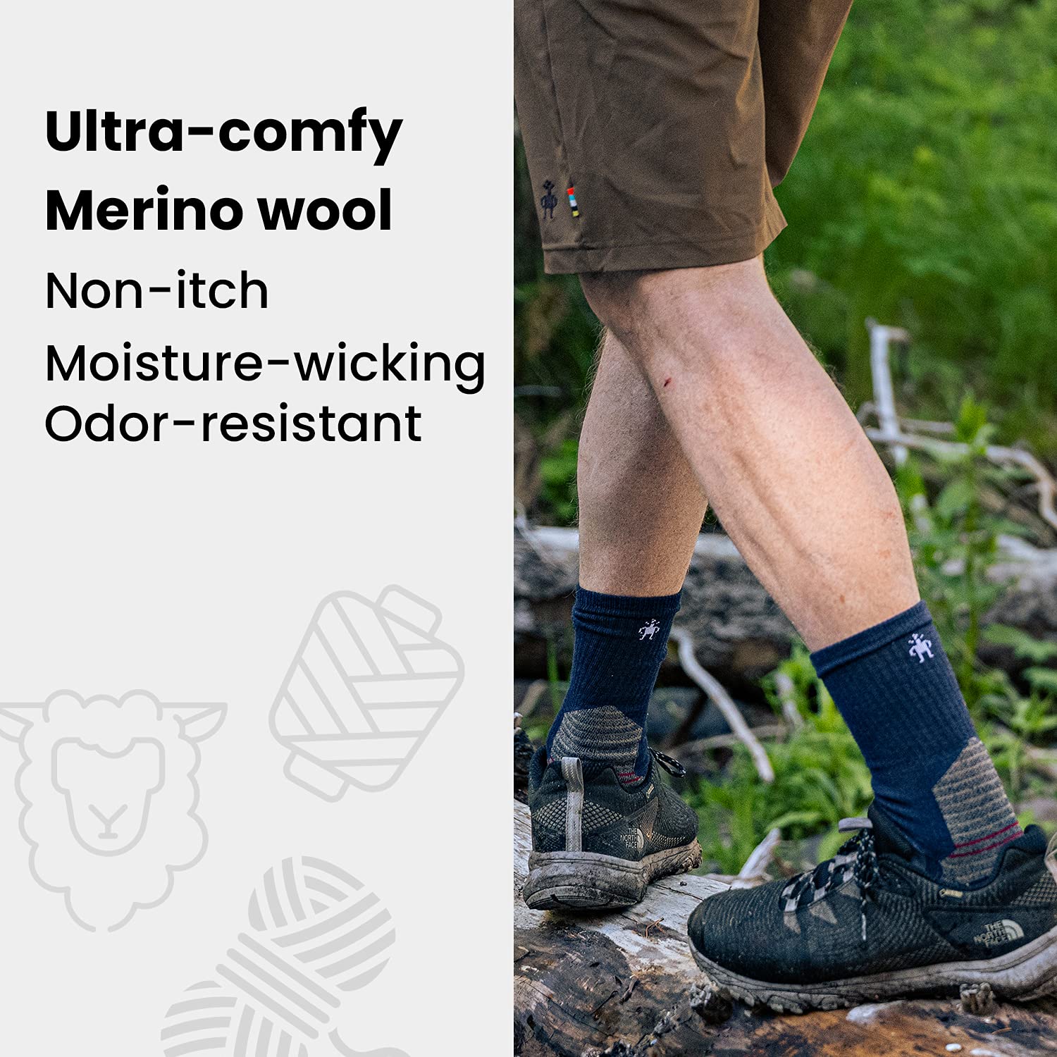 Smartwool Women's Hike Classic Edition Full Cushion Crew Socks, Chestnut, Small