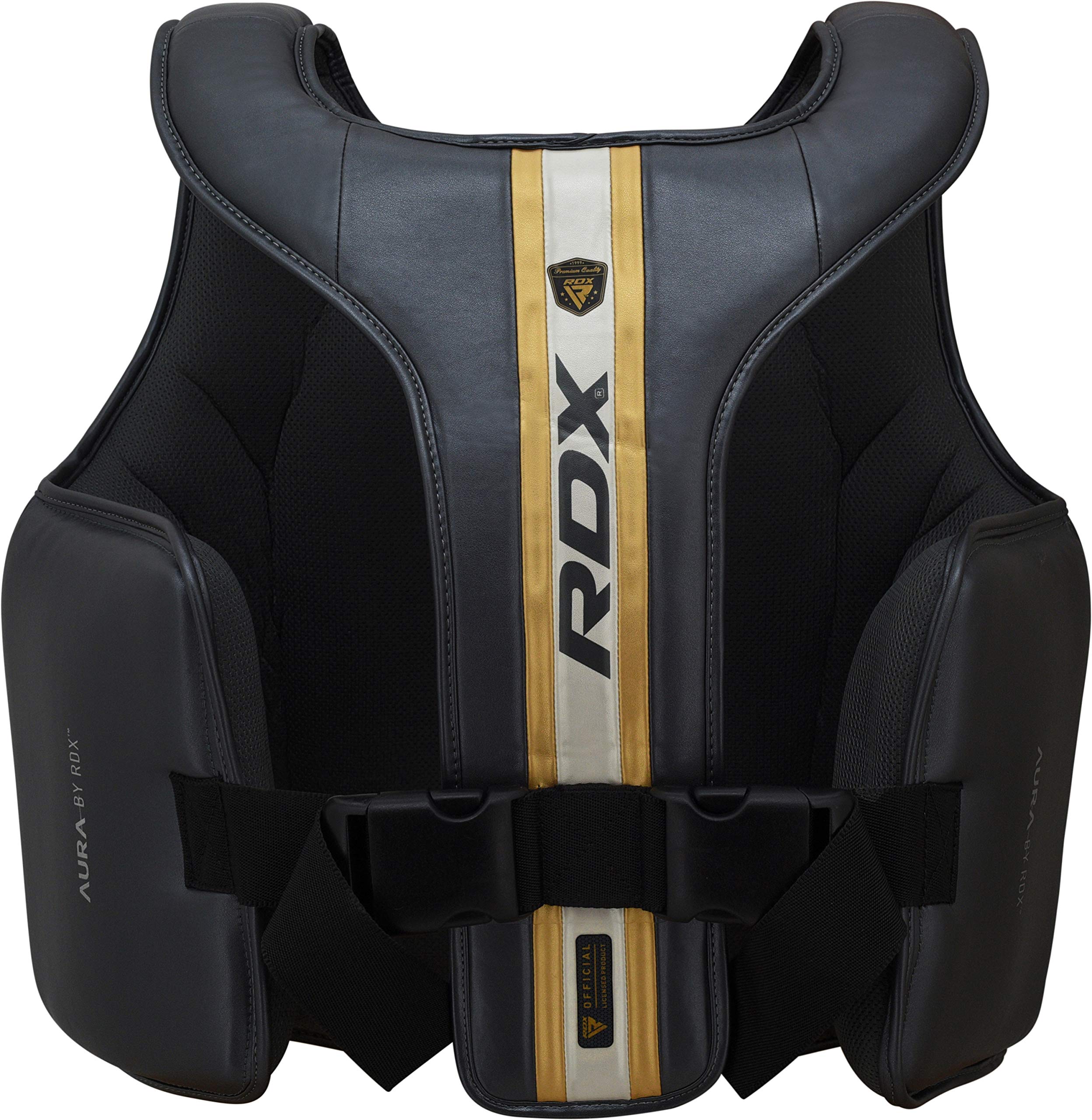 RDX Chest Guard for Boxing, Martial Arts Training Maya Hide Leather Body Protector for Muay Thai, MMA, Sparring and Kickboxing, Rib Shield Armour for Taekwondo and BJJ