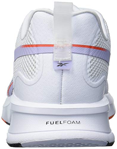 Reebok womens FUSIUM RUN LITE,White/Black/vivid orange,8 M US