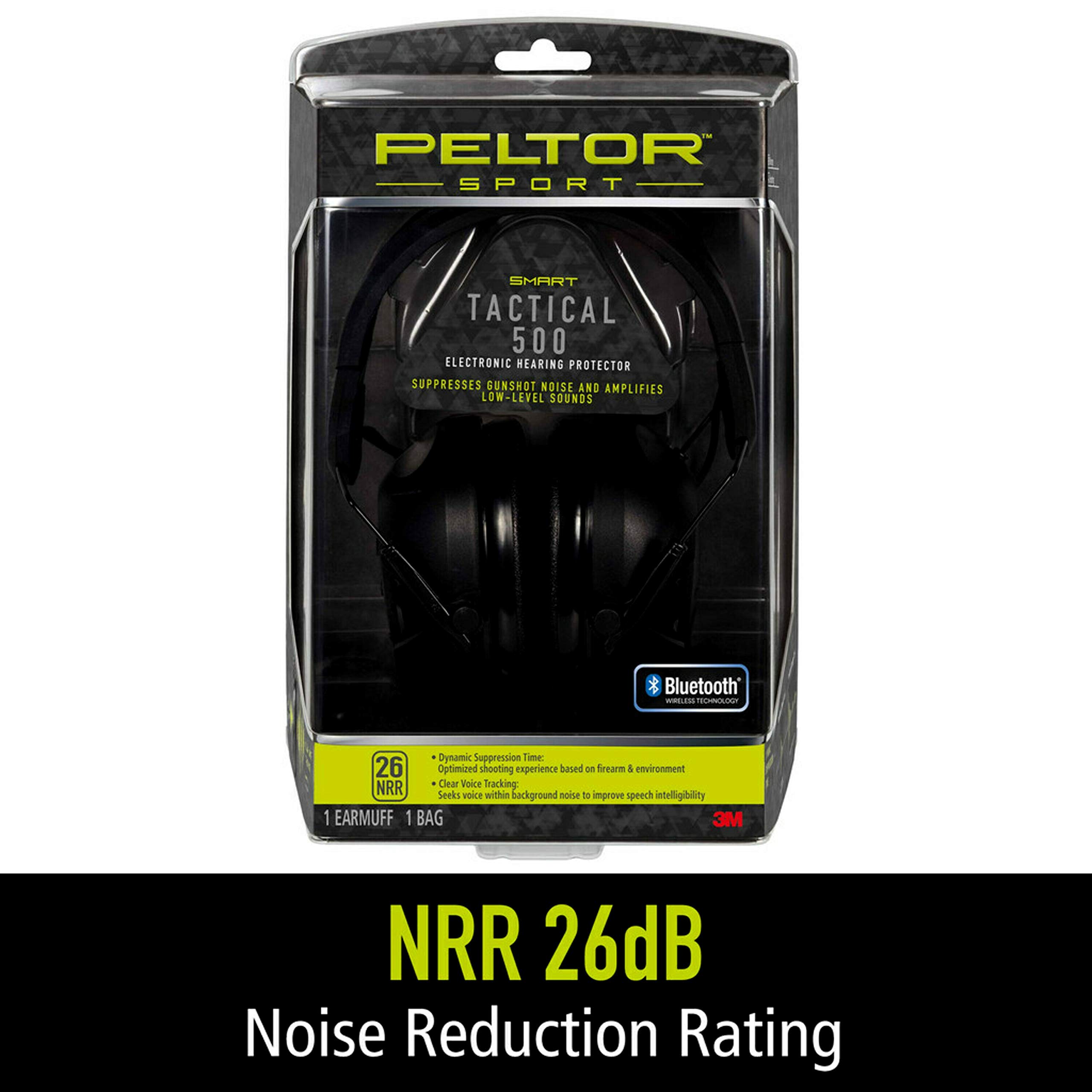 Peltor Sport Tactical 500 Smart Electronic Hearing Protector with Bluetooth Technology & Gel Hearing Protector Replacement Hygiene Kit
