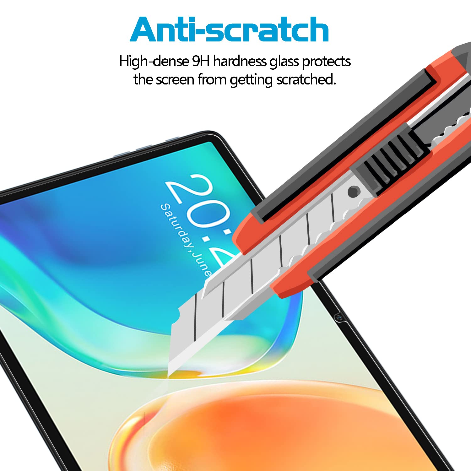 XunyLyee [2 Pack Compatible with Teclast M40 Plus Screen Protector, Easy Installation Tempered Glass Film for Teclast M40 Plus/Teclast P40HD (10.1 Inch)