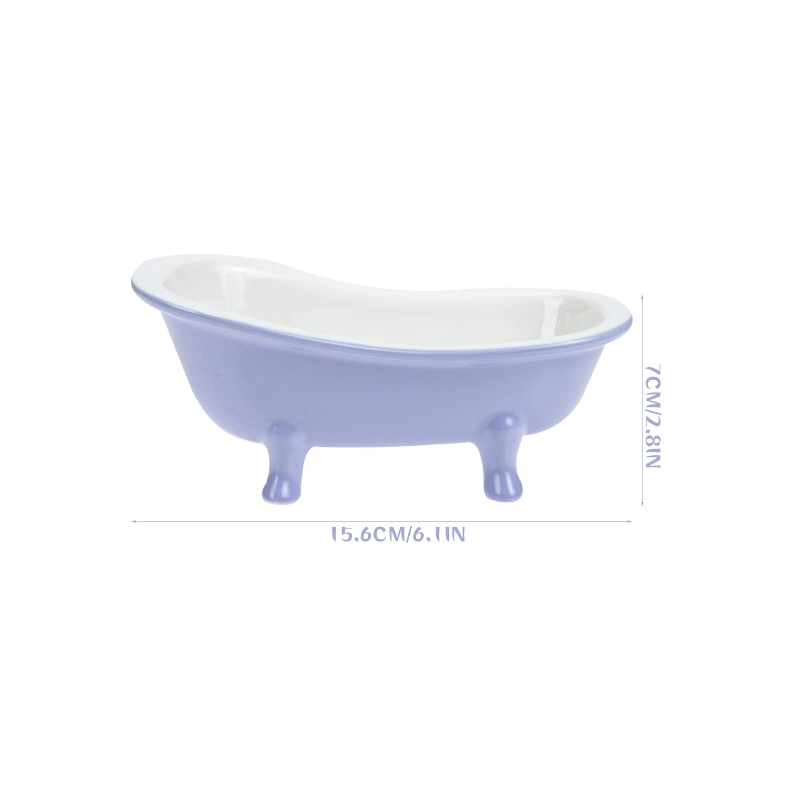 YARDWE Modern Plant Pots Indoor Desktop Flower Pot Small Bathtub Flower Pot Ceramic Succulent Planter Pot Flower Pots Planting Container Desktop Ornament (Sky- Blue) Bonsai Pot Mini Bathtub Decor