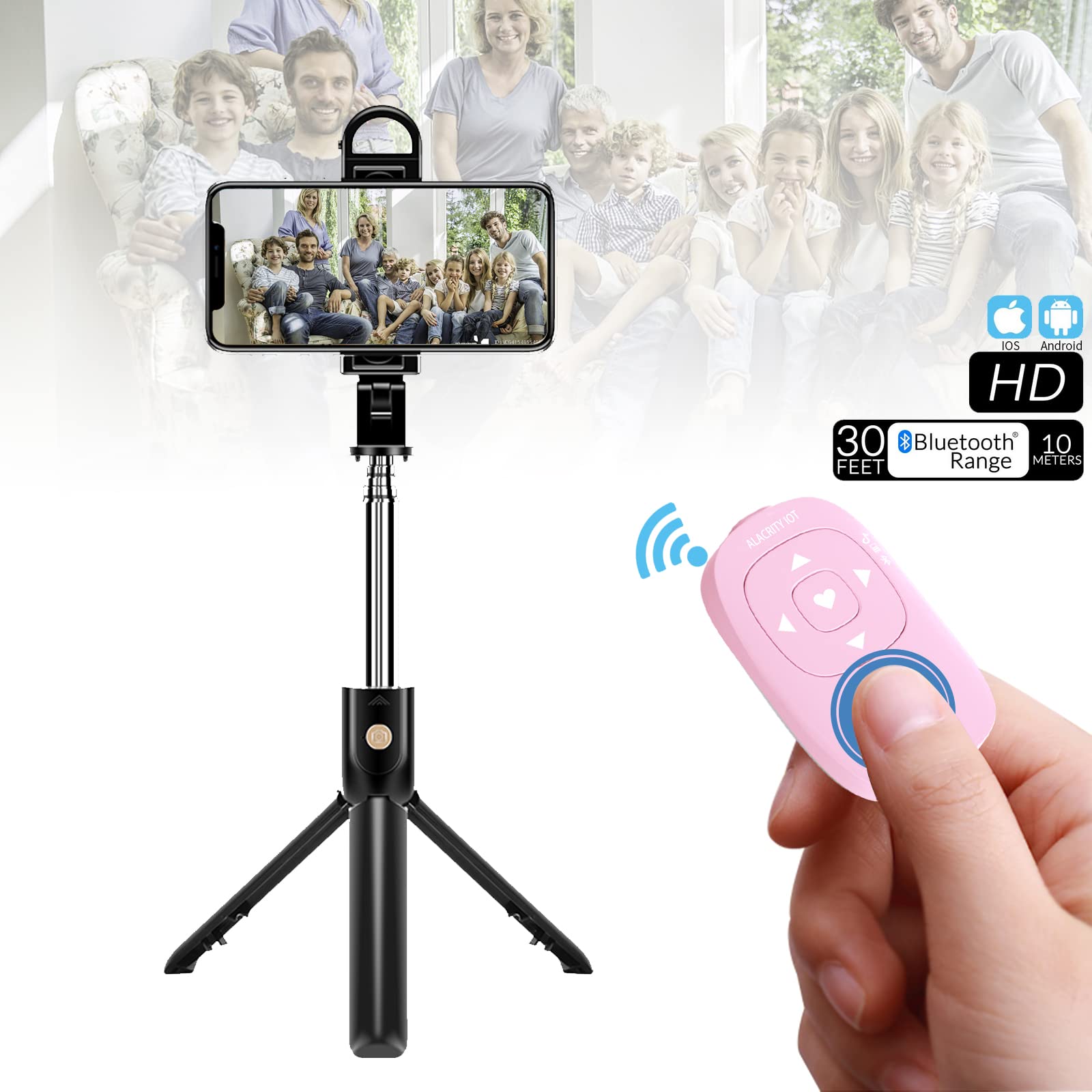 Symcode Bluetooth Cell Phone Remote,TIKTok Page Turner Play/Pause Send Like Volume Control,Two-Way Anti-Lost Device,Infrared Universal Remote Control,NFC Access Control Card Reader