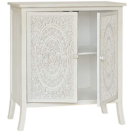 Overstock Antiqued Carved Cabinet
