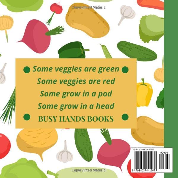 Toddler Books About Vegetables: Vegetable Picture Book for Preschool Kindergarten Toddlers with Real Pictures
