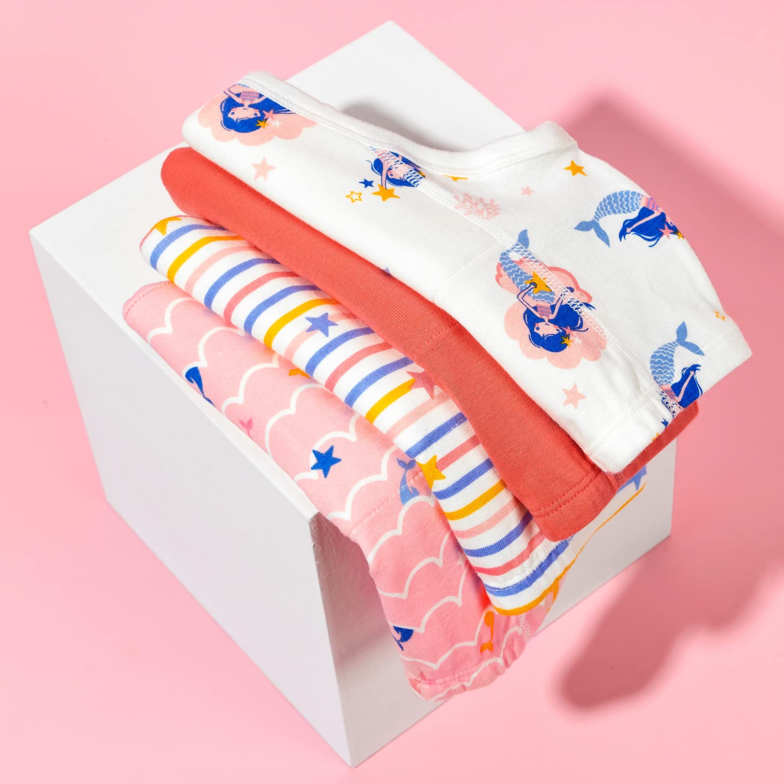 SYNPOS Reusable Baby Boys Girls Potty Training Pants 4 Pack Waterproof Breathable Underpants Cotton Soft Absorbent Training Underwear for Toddler Boys Girls 2T 3T 4T 5T