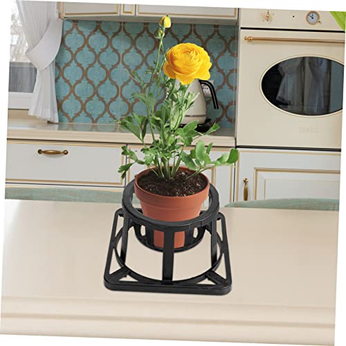 Yardwe 15pcs Indoor Stand Planter Base Home Balcony Adjustable Display Household Green Bonsai Pot Lawn Fixing Container and Round Modern Potted Metal Outdoor for Organizer Shelf Flower